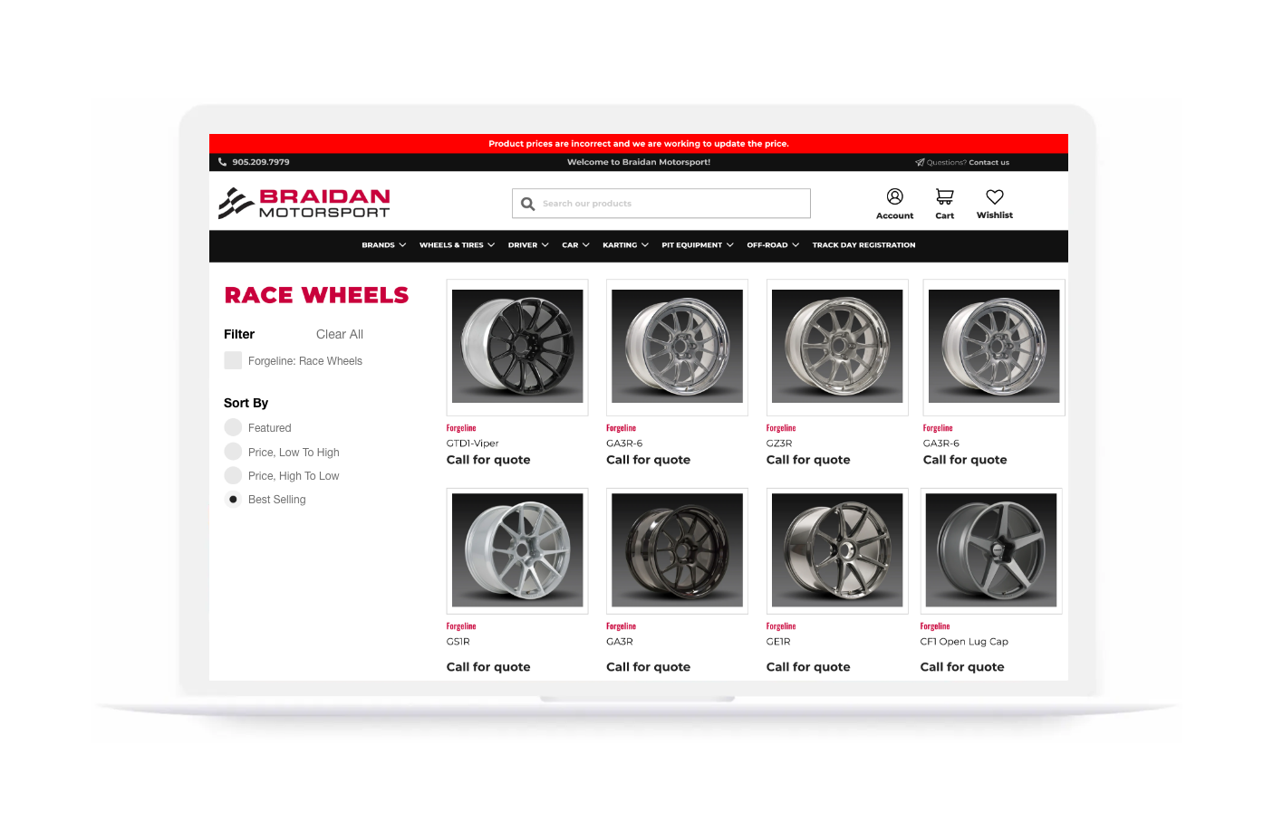 Braidan Motorsport Shopify Plus Redesign with Wholesale Pricing ...