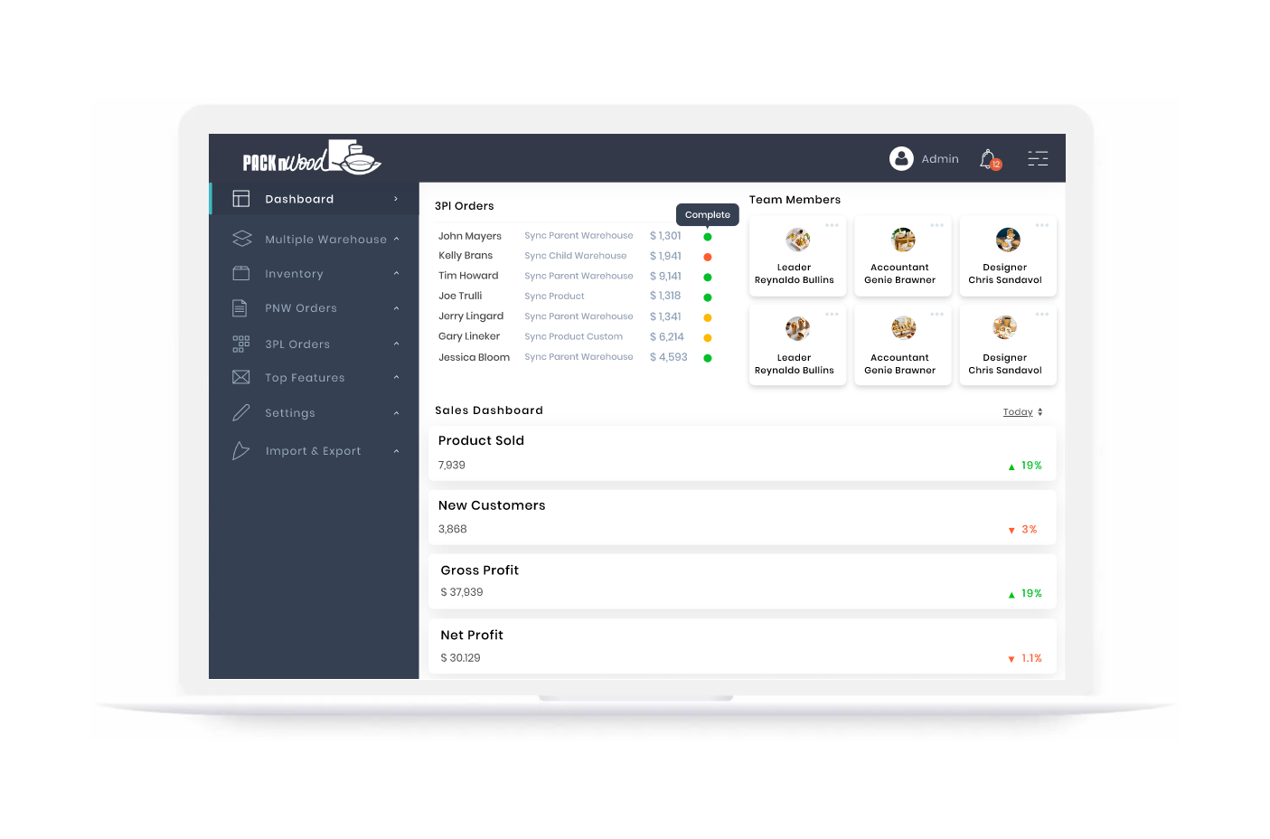 PacknWood - Fishbowl System Case Study - WebDesk Solution